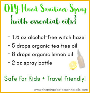 DIY Essential Oil Hand Sanitizer Spray - The Miracle of Essential Oils