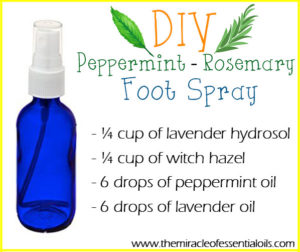 How to Make Peppermint Rosemary Foot Spray - The Miracle of Essential Oils